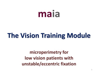 MAIA - Vision Training Module | PPTX