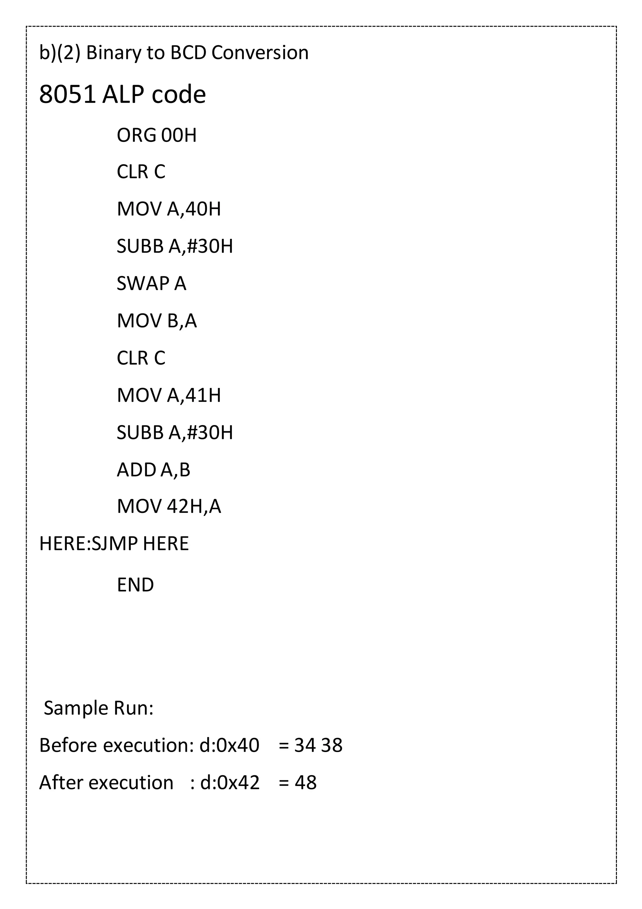 Maicrocontroller lab basic experiments | DOCX