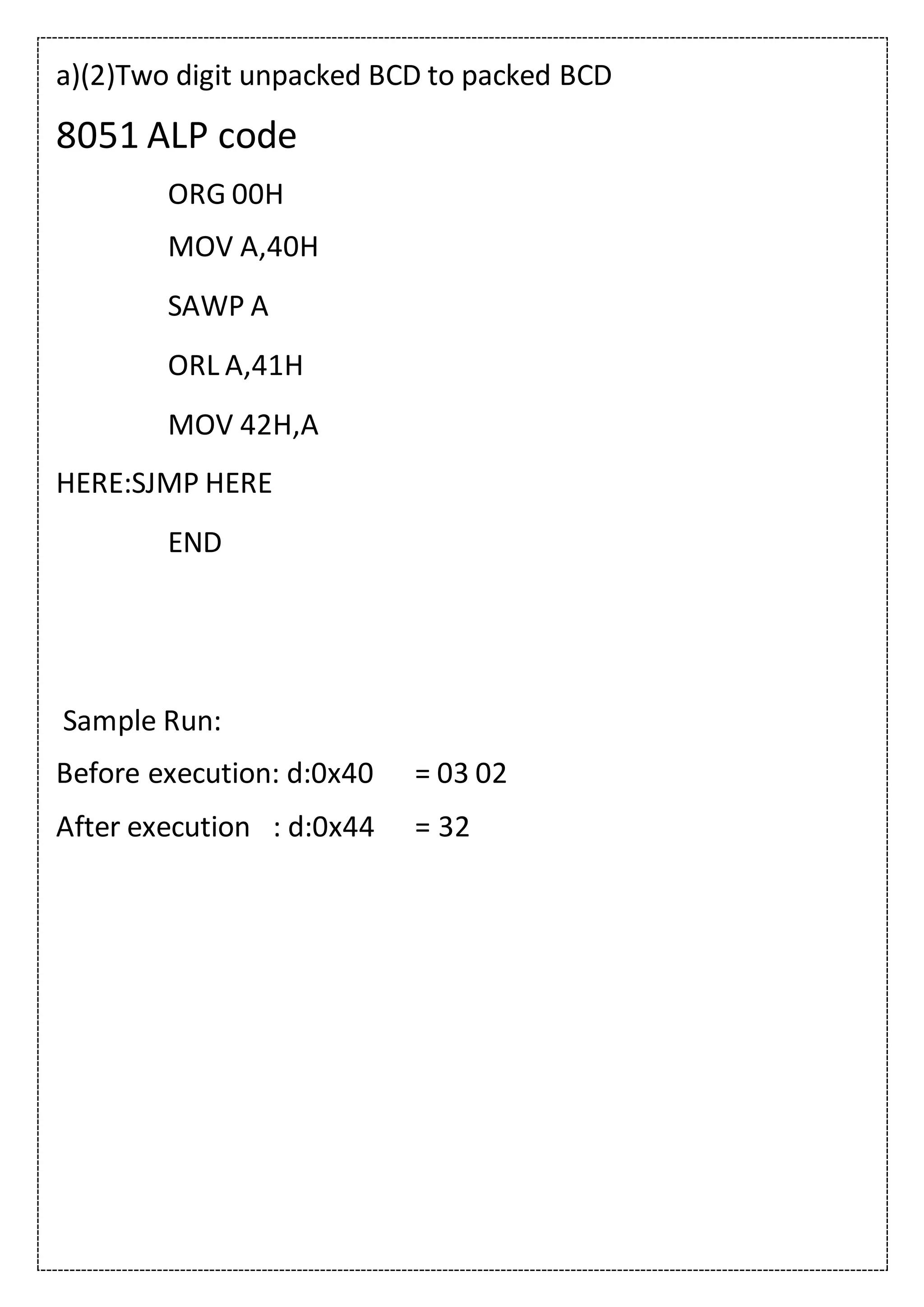 Maicrocontroller lab basic experiments | DOCX