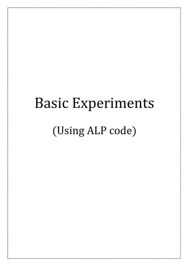 Maicrocontroller lab basic experiments | DOCX | Programming Languages ...