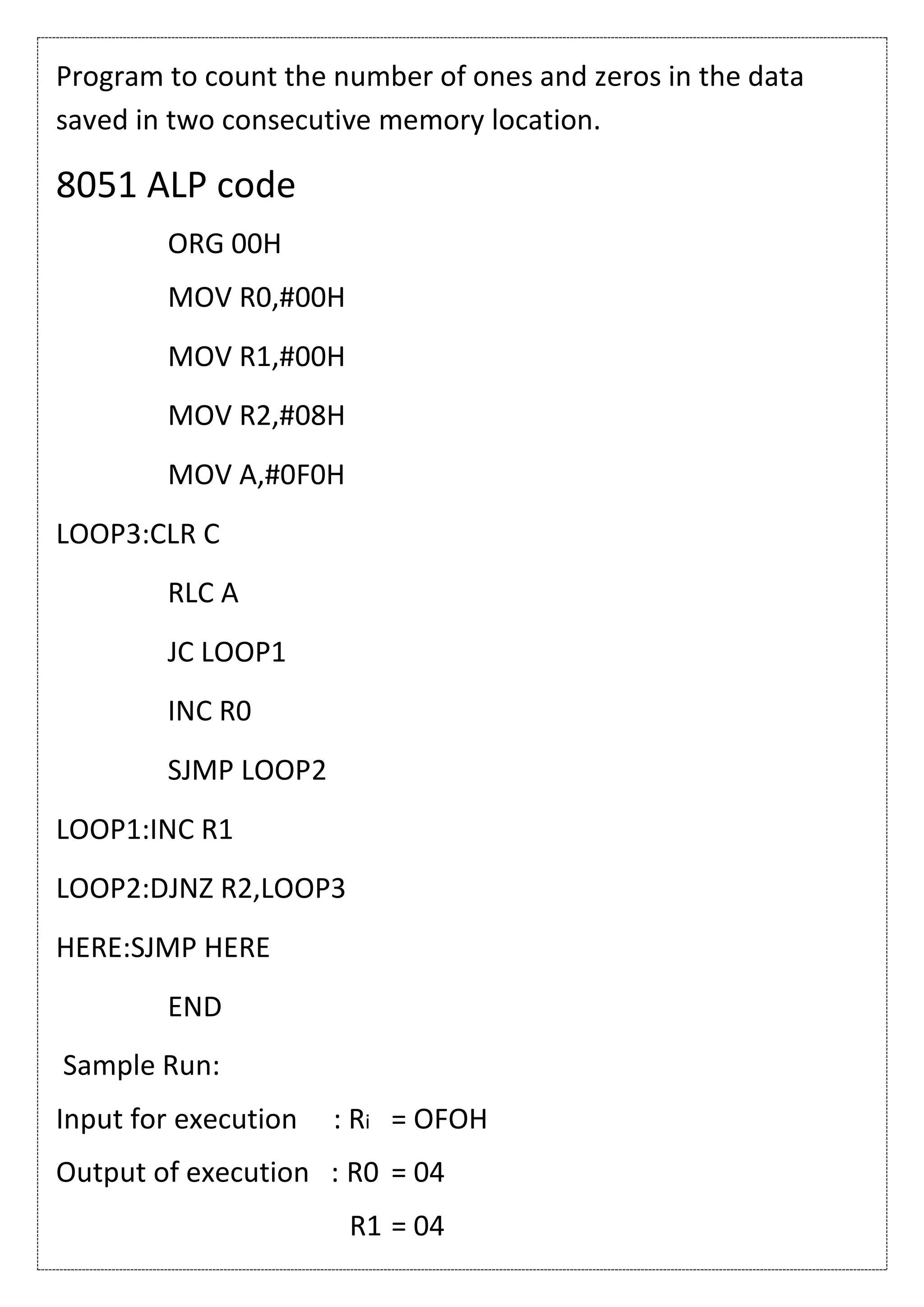 Maicrocontroller lab basic experiments | PDF