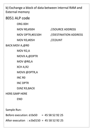 Maicrocontroller lab basic experiments | PDF
