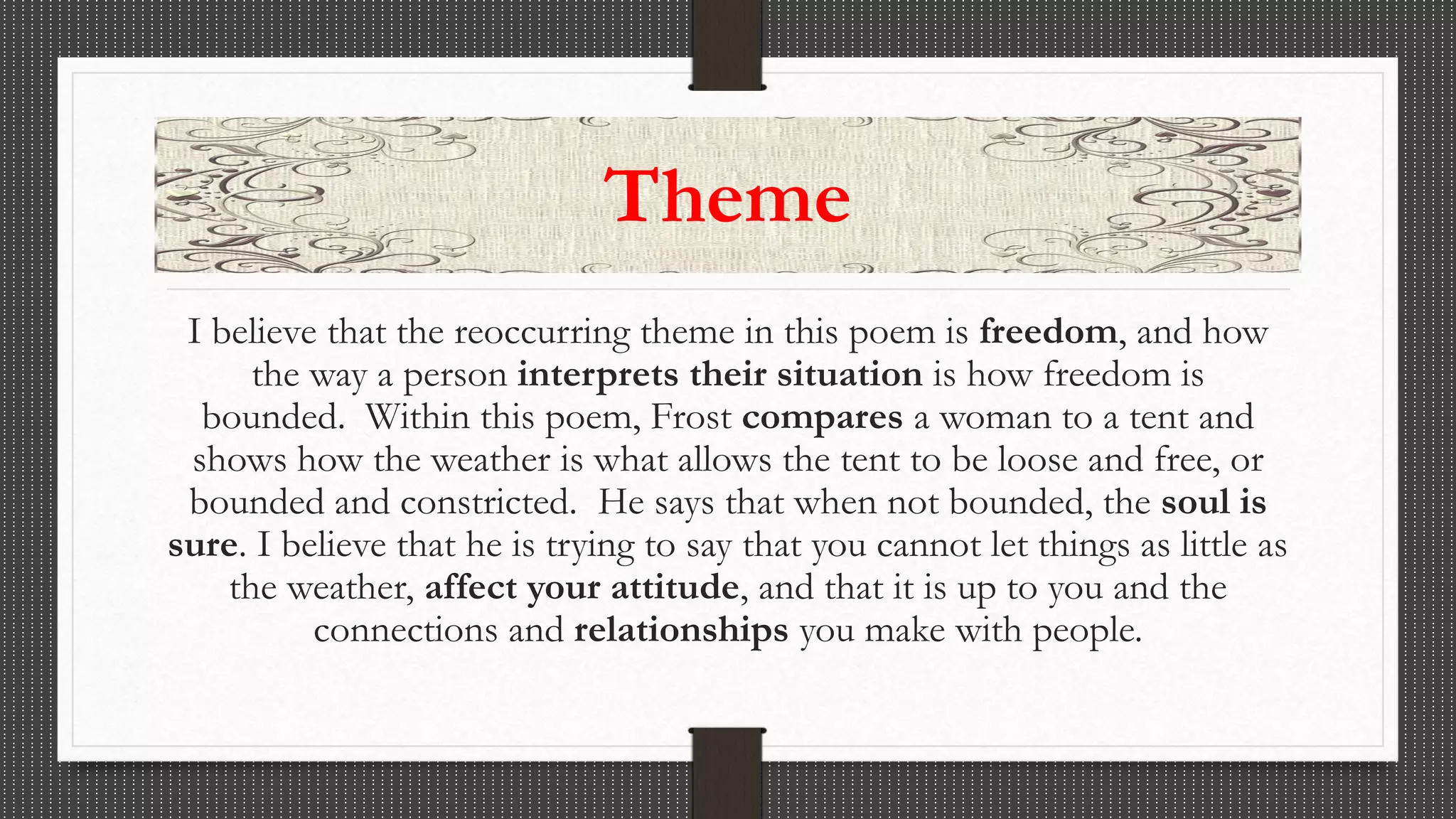 The Silken Tent By Robert Frost | PPTX