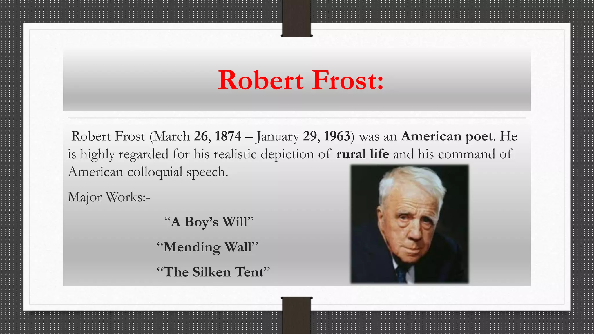 The Silken Tent By Robert Frost | PPTX