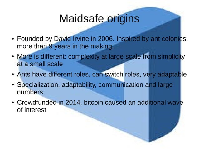 MAIDSAFE Installer DEMO Project SAFE London | PPT