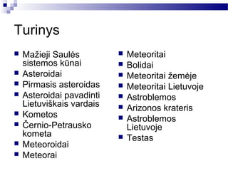 Mažieji saulės sistemos kūnai | PPT