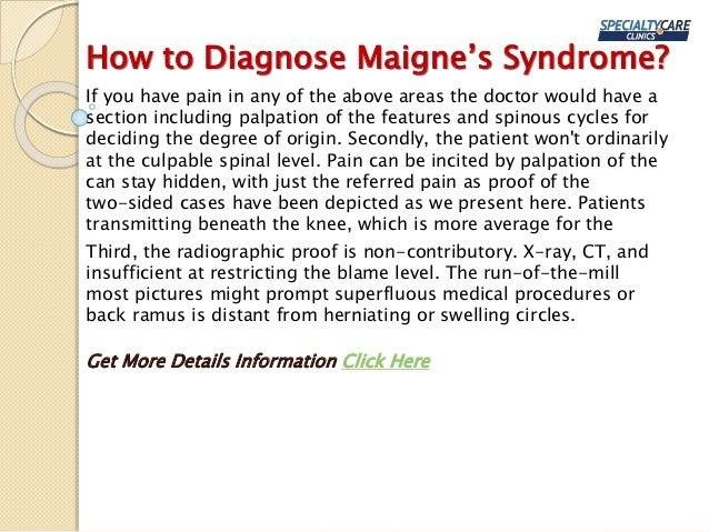 Maigne’s Syndrome - Symptoms, Causes and Treatment | PPTX