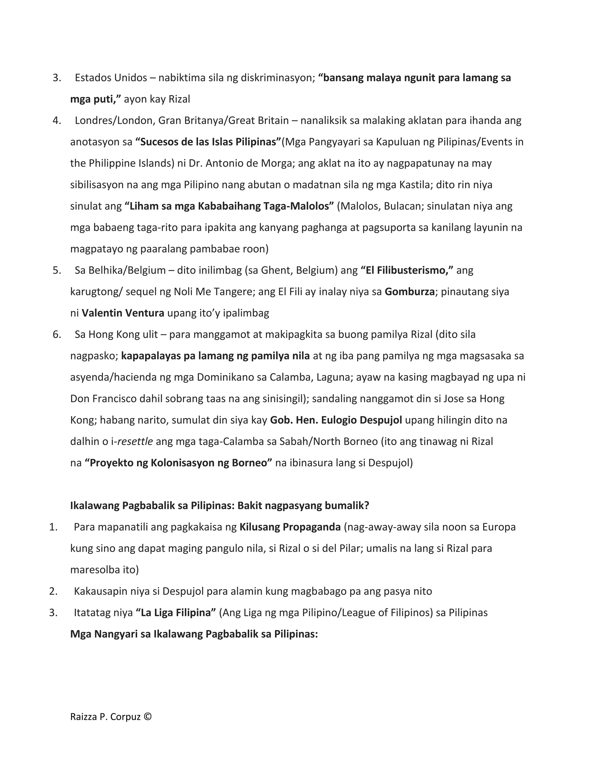 BATAS RIZAL AT MAIKLING TALAMBUHAY NI RIZAL | DOCX