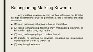 Layunin Sa Pagbasa Ng Kwento - salayunin