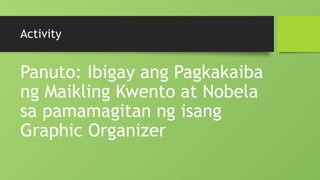 Pagkakaiba ng Maikling Kwento sa Nobela.pptx