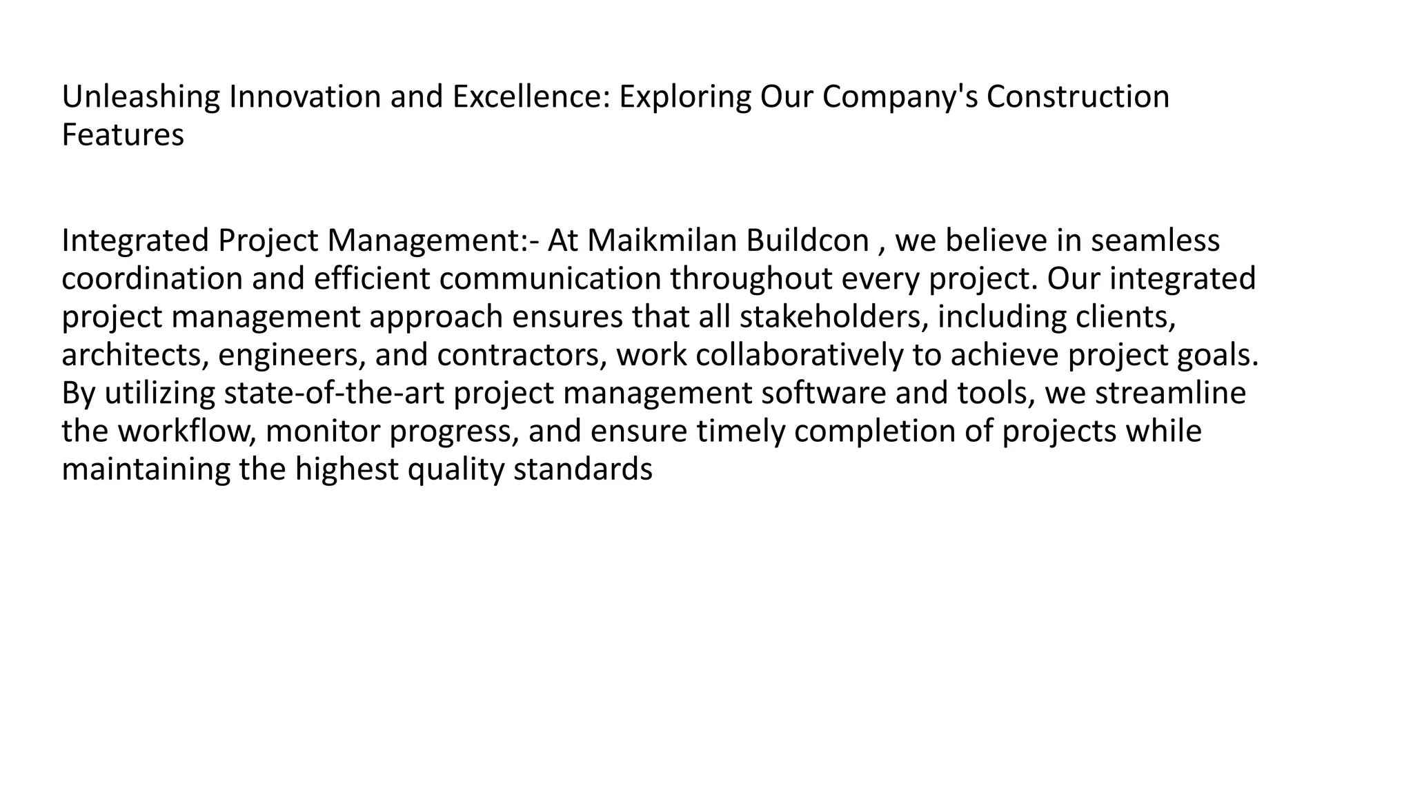 maikmilan Buildcon | PPTX