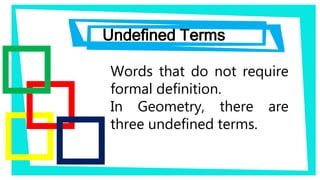 Undefined Terms in Geometry | PPTX