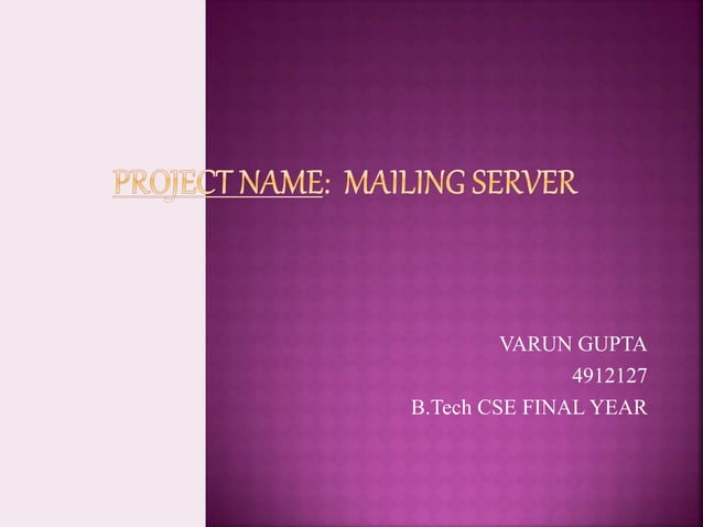 Mailing Server | PPT