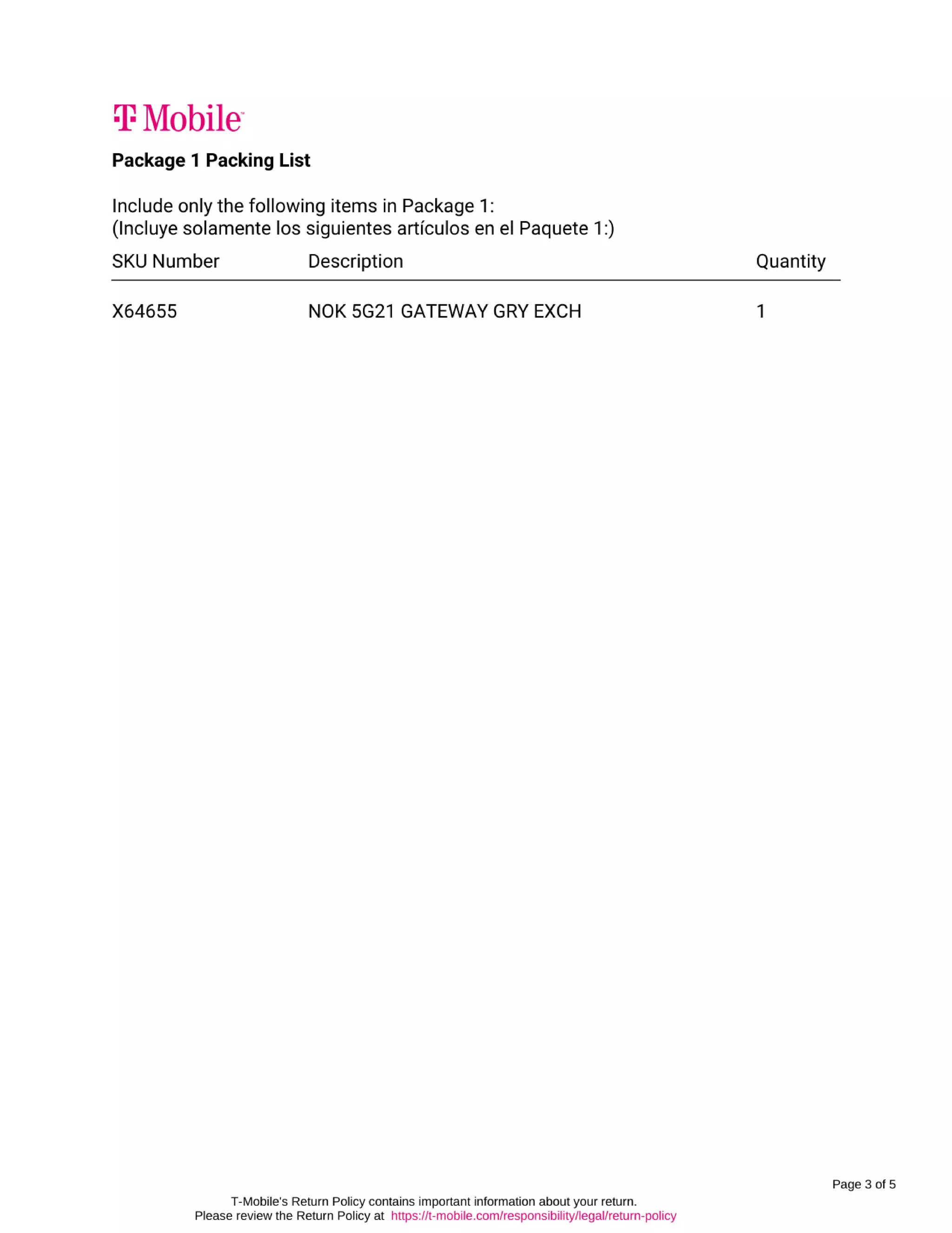 T-Mobile / Return Shipping Label/ | PDF