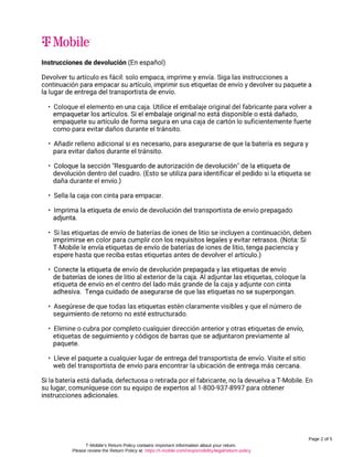 T-Mobile / Return Shipping Label/ | PDF