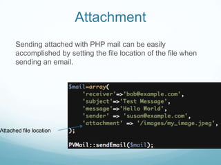 Sending Email Basics PHP | PPTX