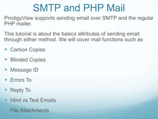 Sending Email Basics PHP | PPTX | Email | Internet