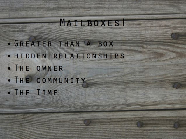 Mailbox Presentation | PPT