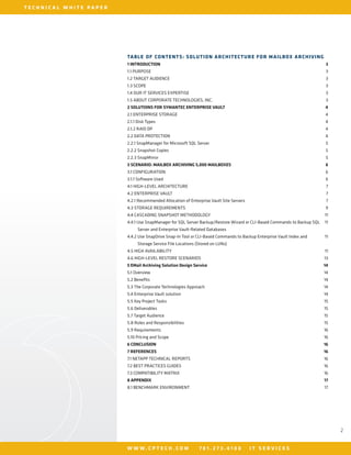 Solution Architecture for Mailbox Archiving 5,000 Seat Environment | PDF