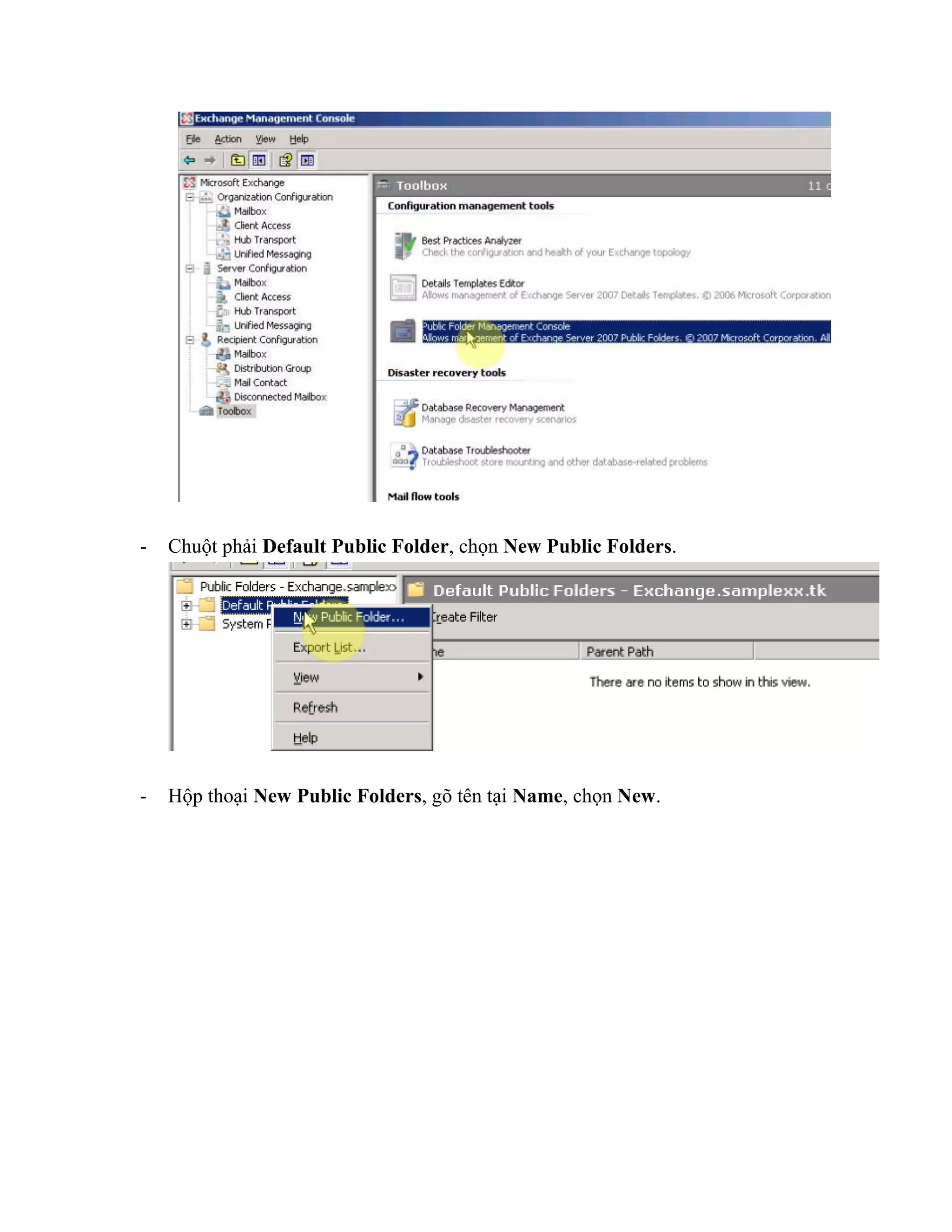 Mailbox database & public folder | PDF