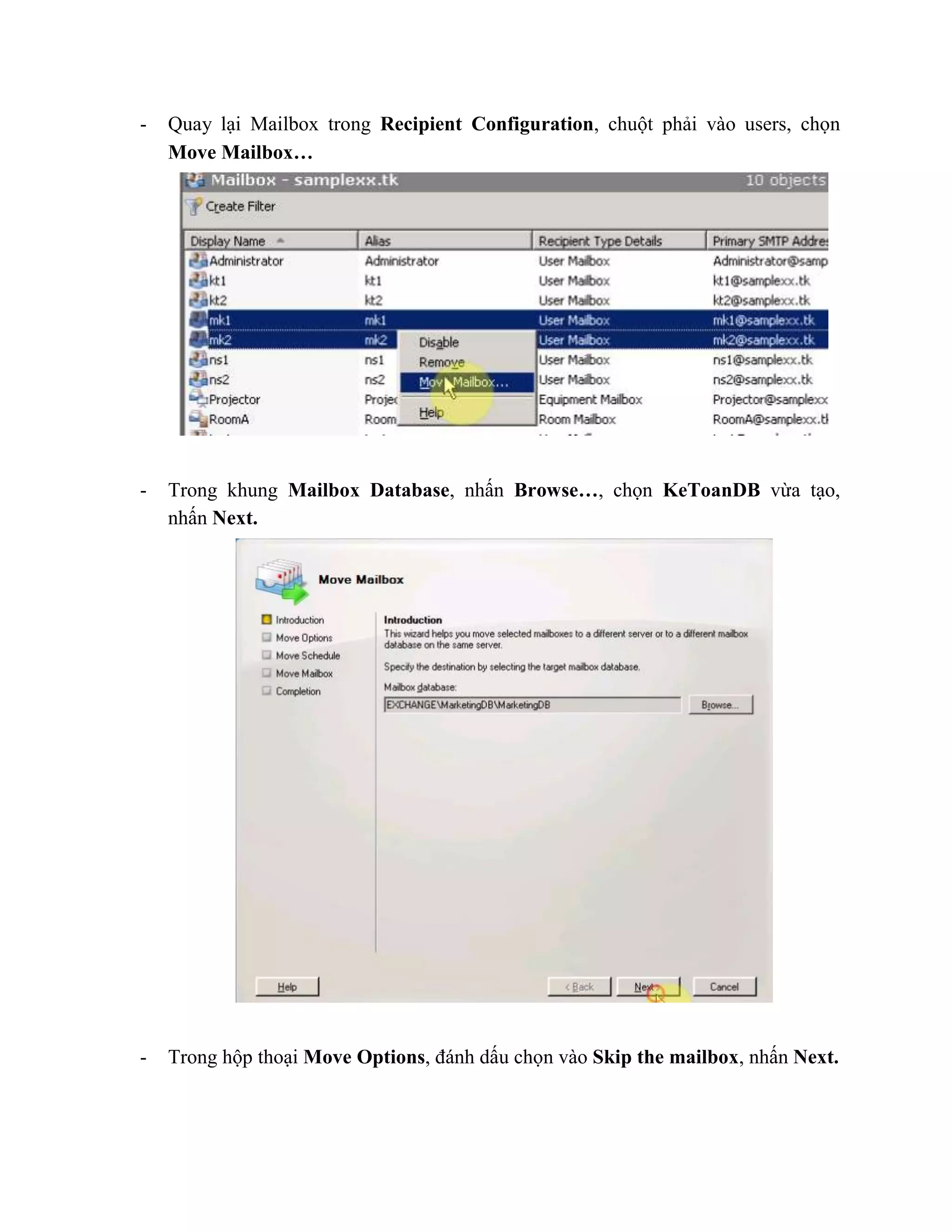 Mailbox database & public folder | PDF