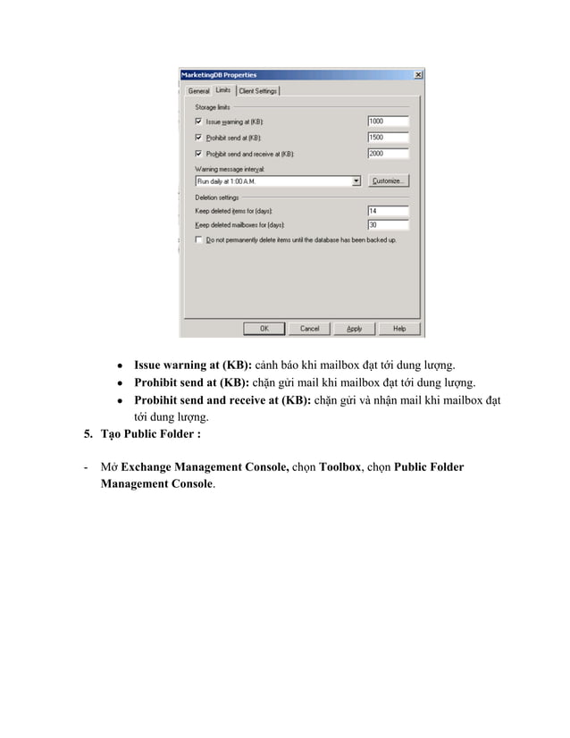 Mailbox database & public folder | PDF