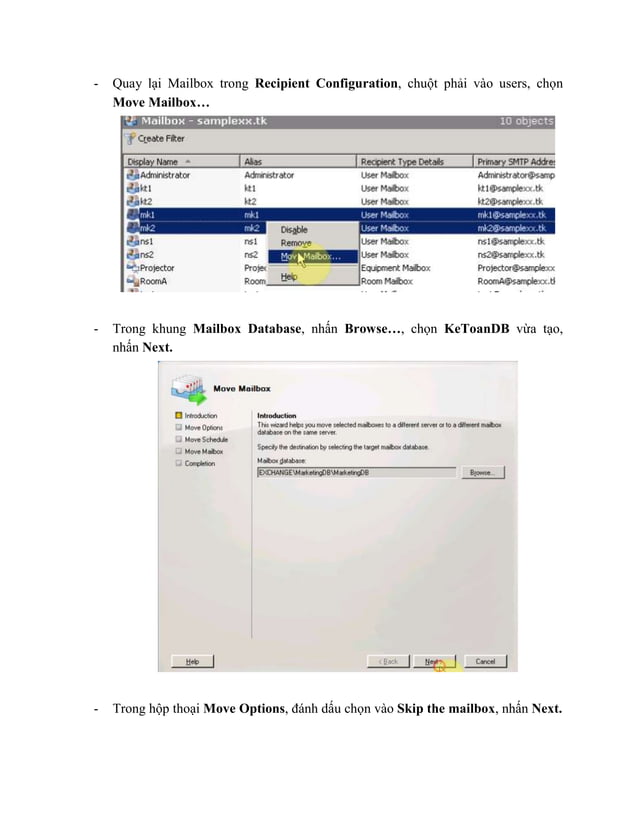Mailbox database & public folder | PDF