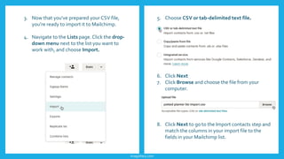 Mailchimp 101 : Newsletter | PPT