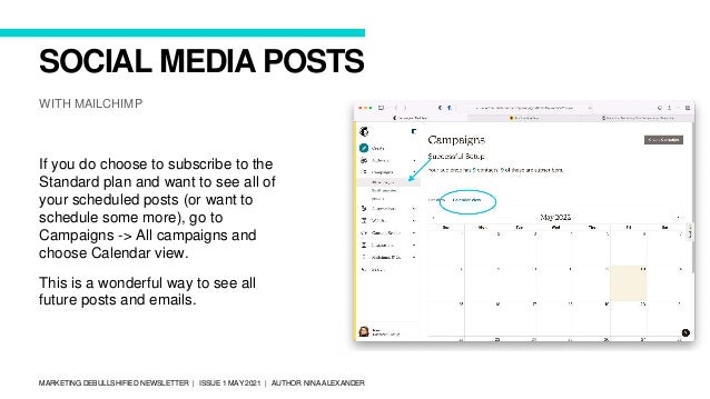 MailChimp Guide - How to schedule social media posts | PPTX