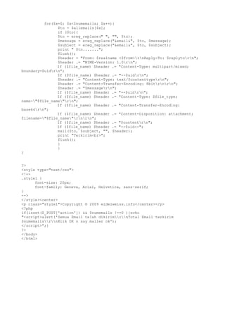 php Mailer | TXT