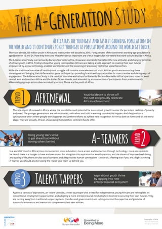 A-Generation Study 2016 | PDF | Africa Travel | Travel Locations