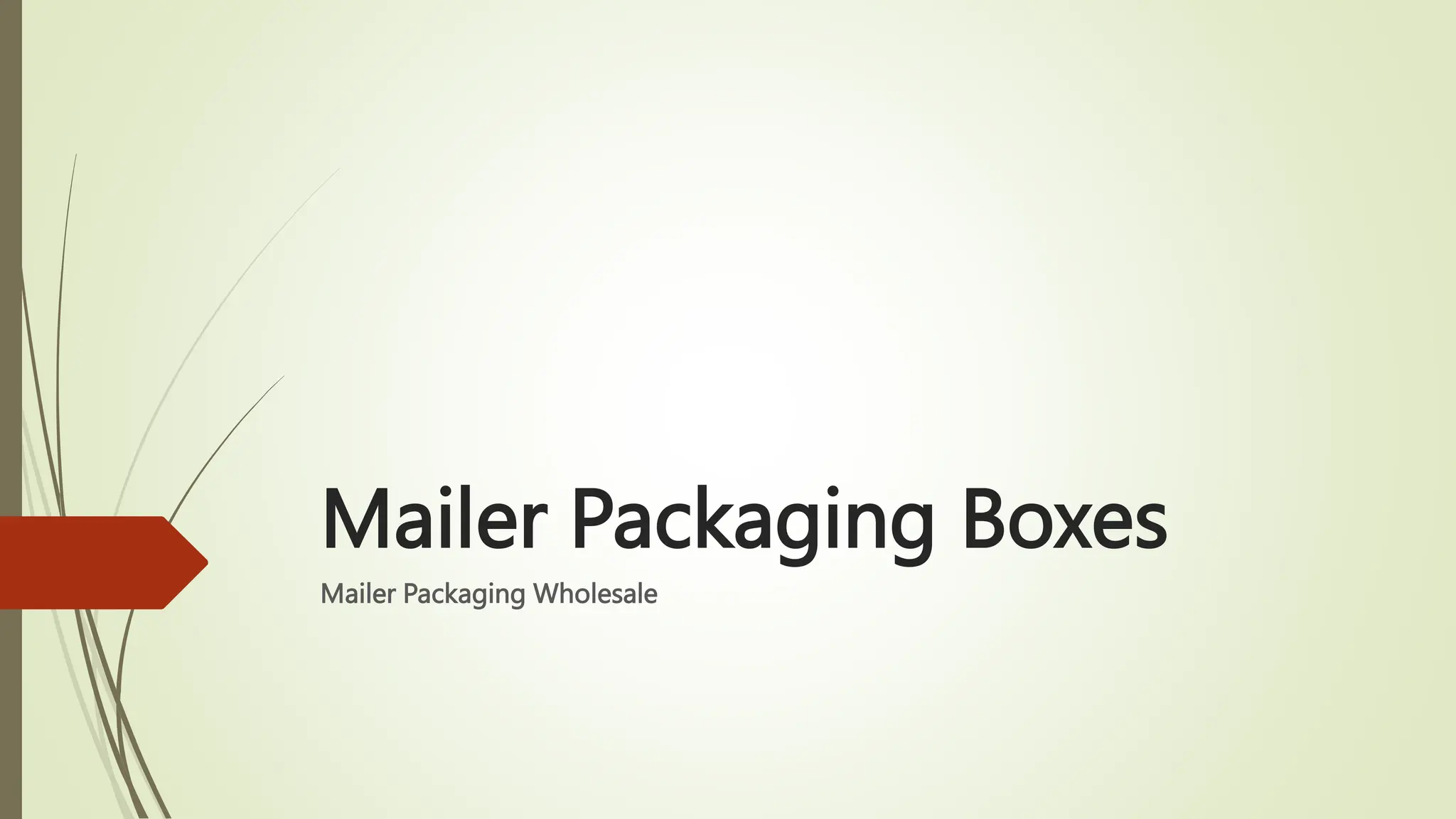 Mailer Packaging Boxes | PPTX