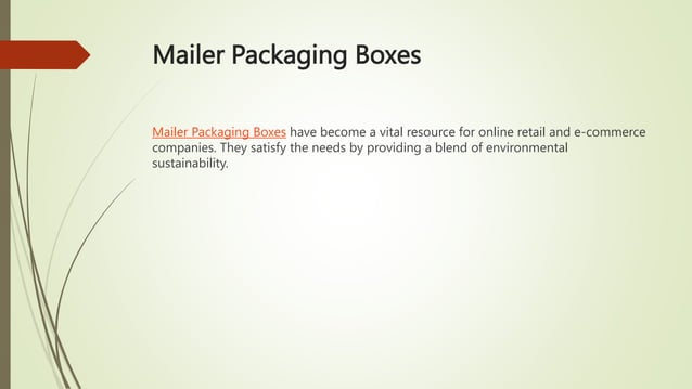Mailer Packaging Boxes | PPTX