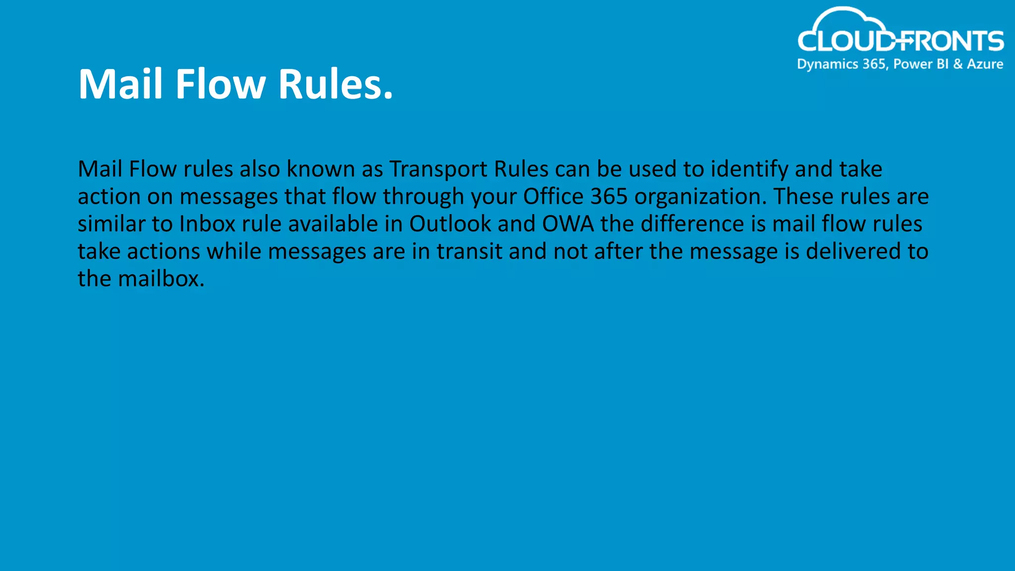 Mail flow in Exchange Online | PPTX