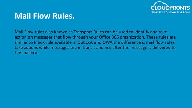 Mail flow in Exchange Online | PPTX