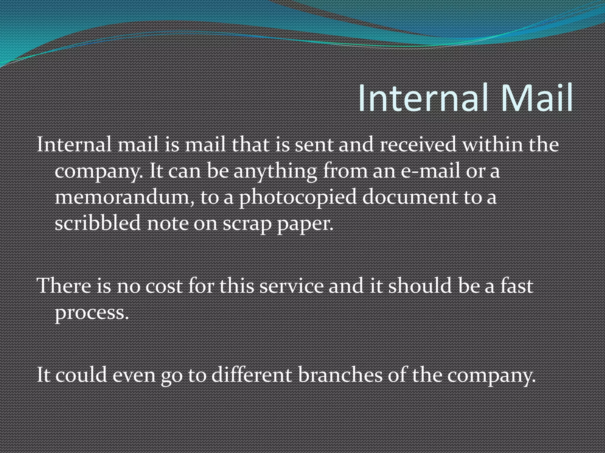 Mail handling aedan | PPT