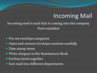 Mail handling aedan | PPT
