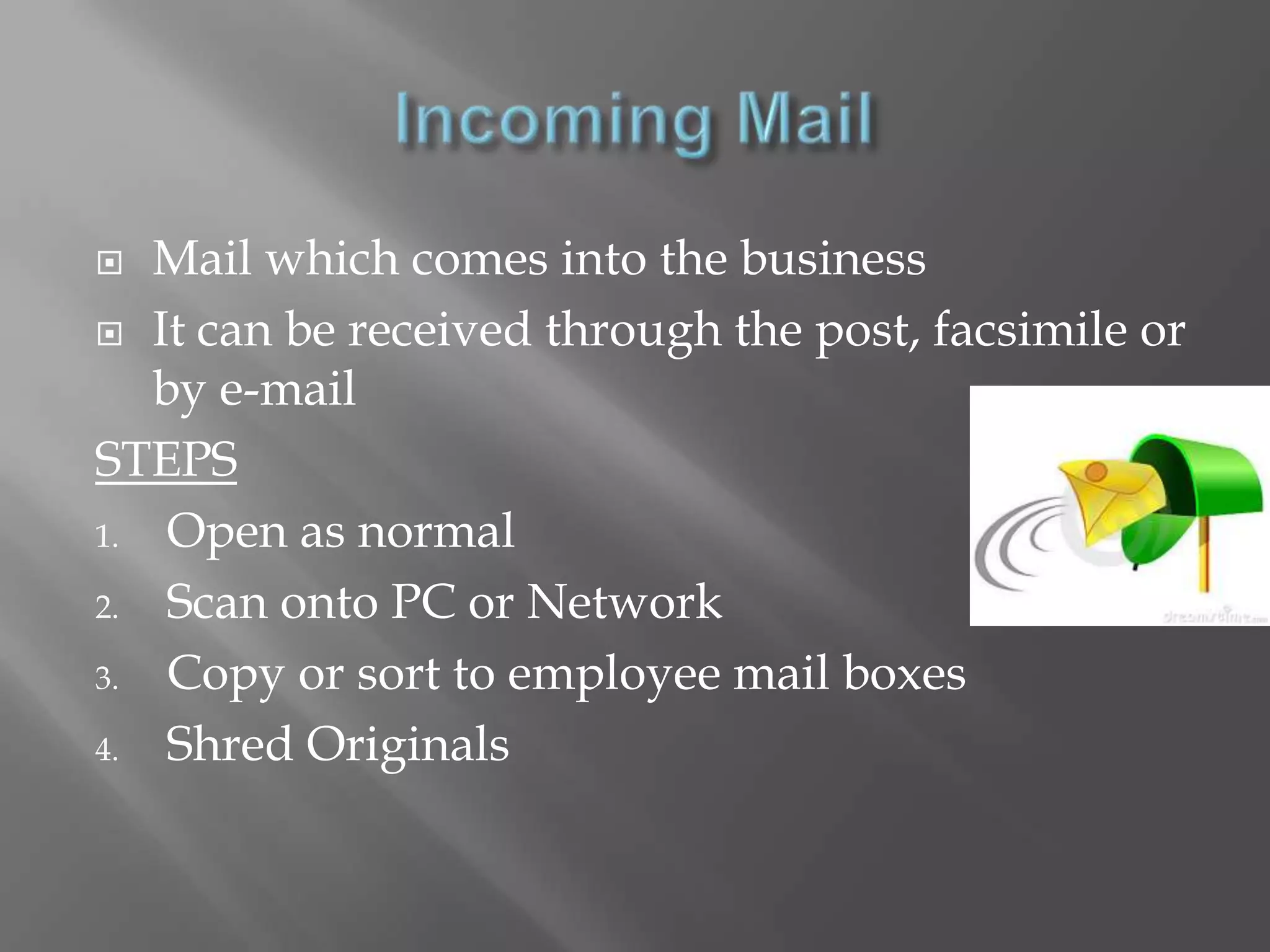 Mail handling jenna | PPT