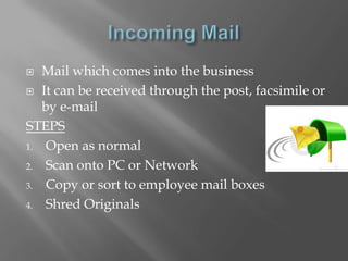 Mail handling jenna | PPT
