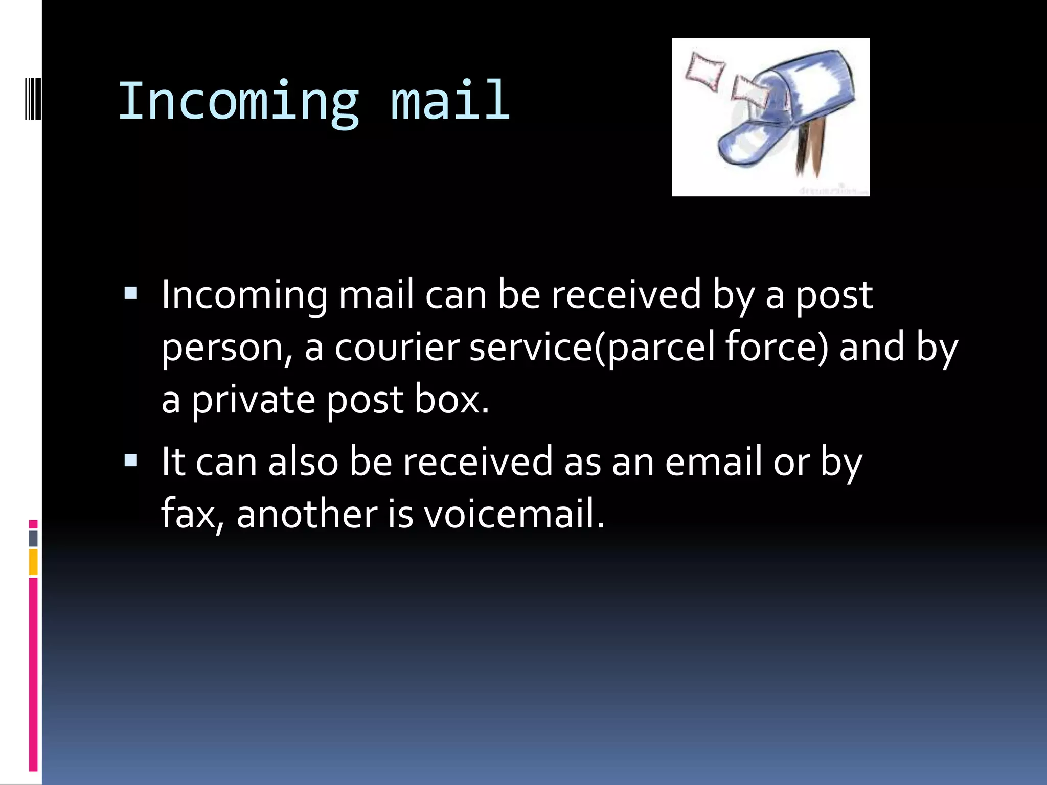 Mail handling powerpoint elizabeth | PPTX