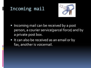 Mail handling powerpoint elizabeth | PPTX