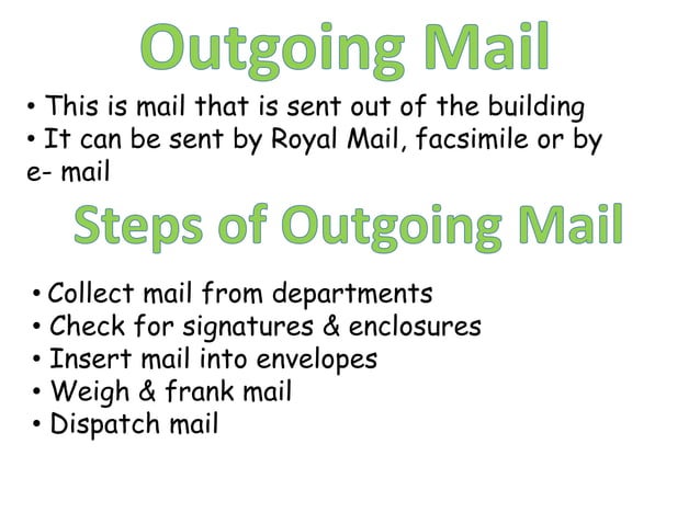 Mail handling revision lauren | PPTX