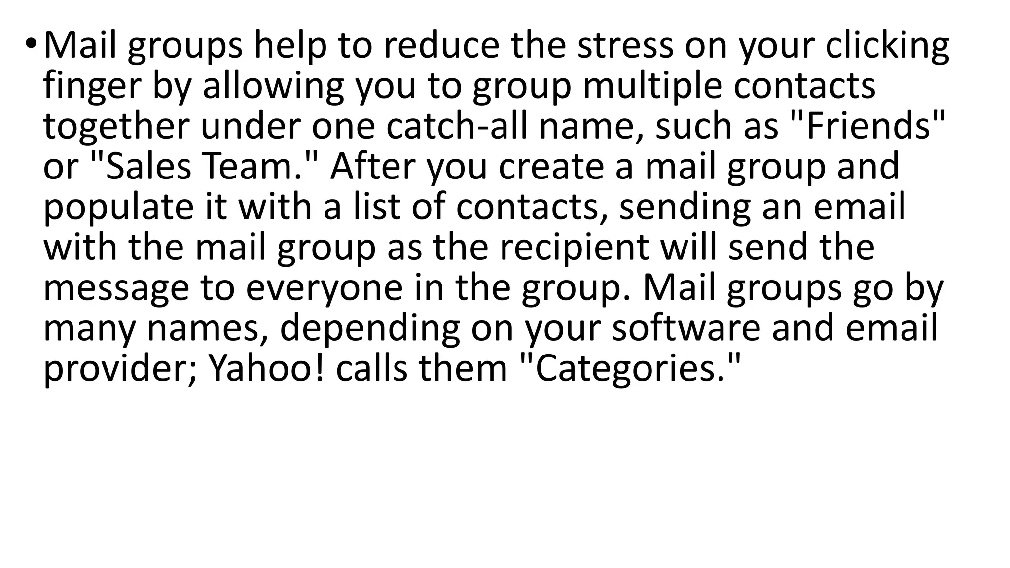 Mailing groups | PPTX