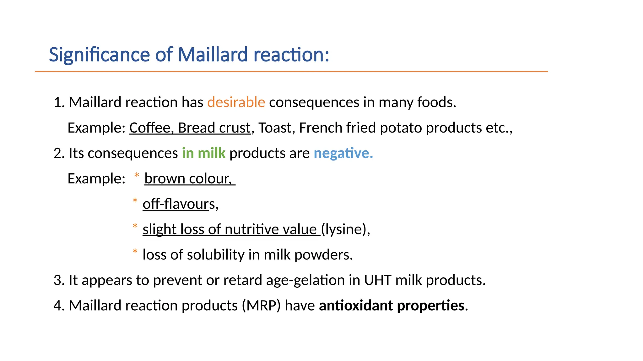 Maillard browning reaction in Dairy products | PPTX
