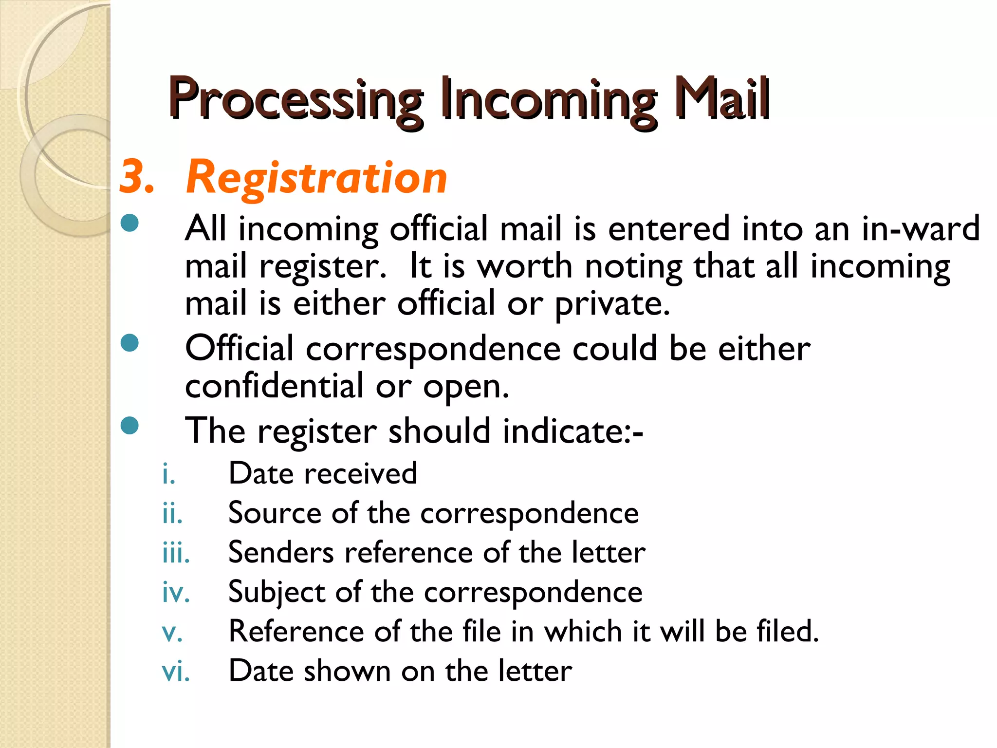Organization Mail Management | PPT
