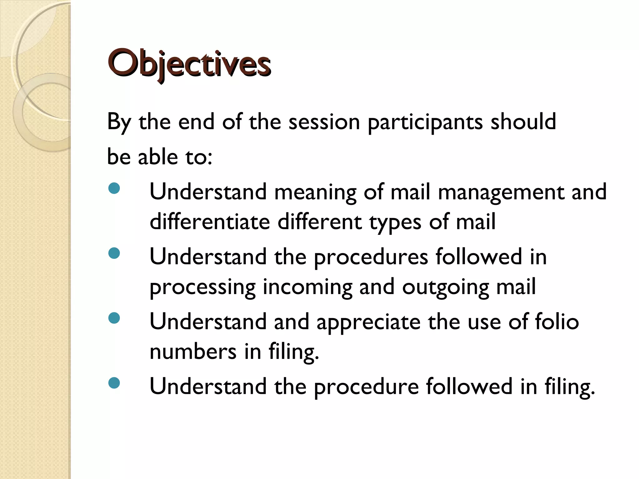 Organization Mail Management | PPT