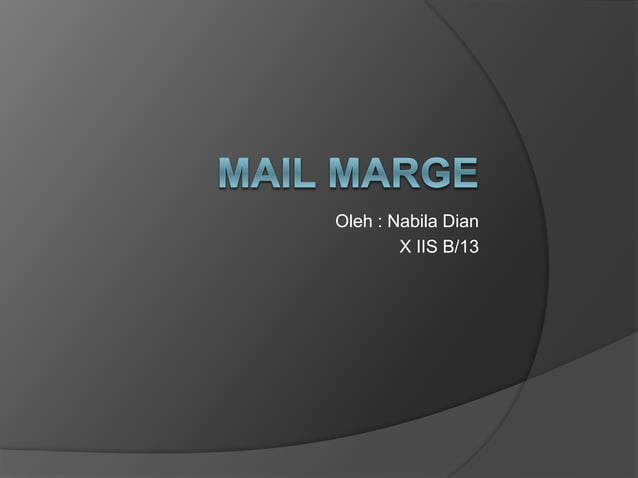 Mail merge.ppt