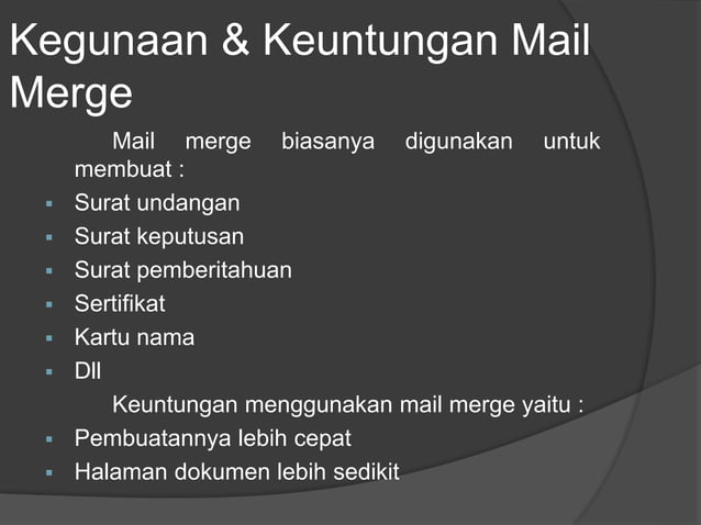 Mail merge.ppt