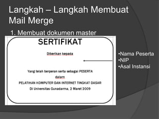 Mail merge.ppt