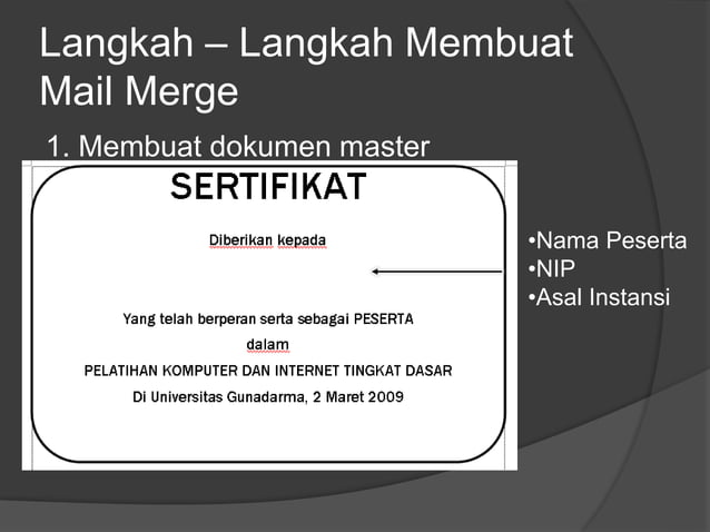 Mail merge.ppt